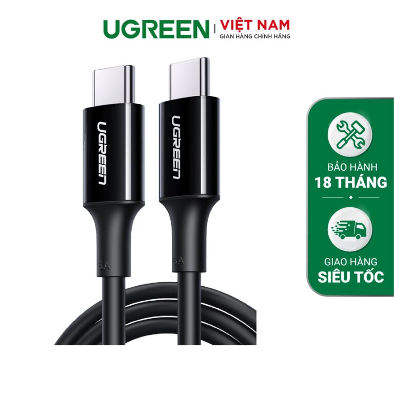 HN Dotnet:18009379 | Cáp Sạc Nhanh Type C UGREEN US300 PD100W, 5A Sạc Và Truyền Dữ Liệu